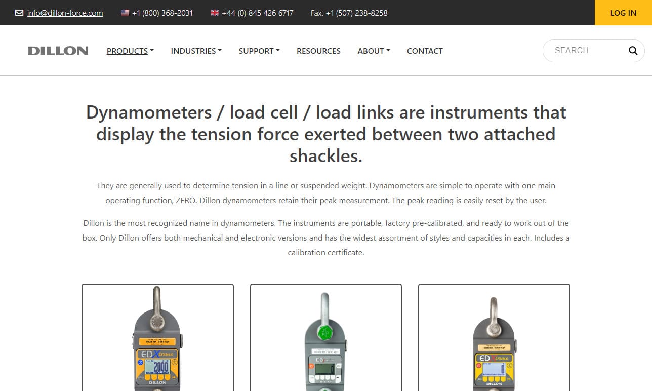 Dillon Force Measurement Products and Systems | Dynamometer Manufacturers